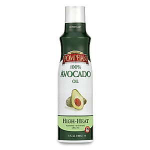 Pompeian 100% Avocado Oil Cooking Spray, Mildly Nutty Flavor, Perfect for High-Heat Cooking, Roasting and Stir-Frying, Naturally Gluten Free, Non-Allergenic, Non-GMO, No Propellant, 5 FL. OZ.