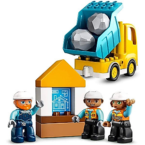 LEGO DUPLO Construction Wrecking Ball Demolition 10932 Toy for Preschool Kids; Building and Imaginative Play with Construction Vehicles; Great Developmental Gift for Toddlers (56 Pieces)