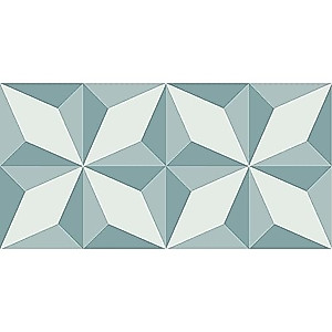 FloorPops FP3563 Topaz Peel & Stick Floor Tiles, Blue (Pack of 2)