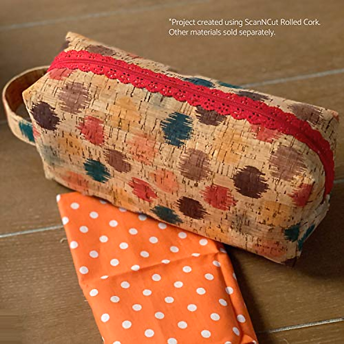 Brother CACORKBK ScanNCut Rolled Cork Fabric Black and Gold Fleck Pattern