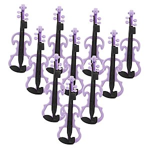 BESPORTBLE 10pcs Violin Ornaments Toy Musical Instrument Model Small House Violin Plastic Violin Model Decorative Violin Model Mini House Violin Mini Violin Adornment Violin Craft Purple Abs