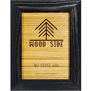 Rustic Wooden Poster Picture Frame 16x20 - Natural Solid Eco Distressed Wood for Wall Mounting Photo Frame - Charcoal