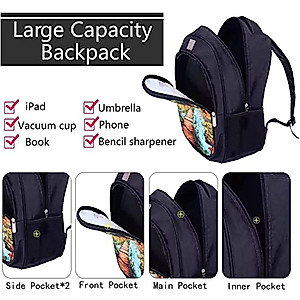 QEPZF Sorority Gifts Large Backpack 3D Printed Backpack, Multi-Function Travel Laptop Backpack, Business Daypack Bag, Adjustable Shoulder Strap Bookbag -A-3