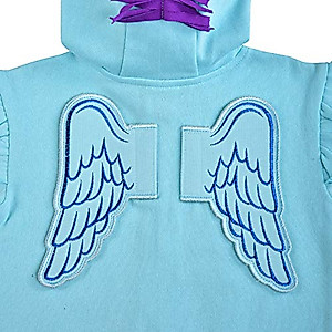 My Little Pony Girls’ Zip Up Hoodie for Toddler, Little and Big Kids – Blue/Grey
