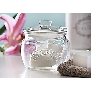 Kilner Glassware Universal Storage Jar, Durable Multi-Purpose Glass Container with Airtight Push-top Lid, 135-Fluid Ounces