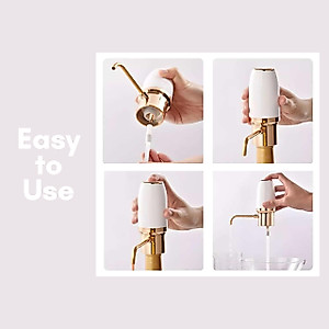 Sip & Shimmer Electric Wine Aerator, Modern Wine Aerator, Electric Wine Dispenser, Black & Gold Wine Pourer, Wine Pump, Automatic Wine Pourer, Re-chargeable, Wine Gifts, Gift for Mom Wife