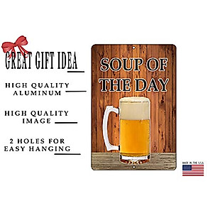 Rogue River Tactical Funny Beer Alcohol Sign Metal Tin Sign Home Bar Kitchen Soup of The Day