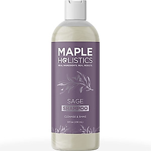 Sage and Rosemary Shampoo Sulfate Free - Sage Oil Clarifying Shampoo for Build Up and Scalp Moisturizer - Oily Hair Shampoo for Greasy Hair and Dry Scalp Treatment with Essential Oils for Hair