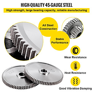 Mophorn 18pcs/Set CJ0618 Lathe Mini Lathe Gears Metal Cutting Machine Gears Lathe Gears Metal Exchange Gear (18pcs/Set)