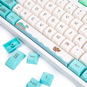 UniCusMech 135 Keys Set XDA Profile Custom Keycaps PBT Dye Sublimation ANSI Layout Keycaps Set for Gateron Kailh Cherry MX Switches Mechanical Gaming Keyboards (Animal Forest)