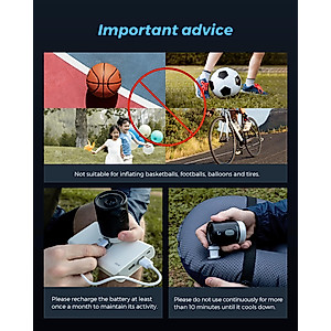 FLEXTAILGEAR Portable Air Mattress Pump MP2 Pro Electric Rechargeable Battery Ultralight Inflator with Led Light for Pool Floats Boats Sleeping Pads Inflatable Toys (Orange)