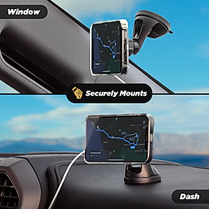 Scosche MSHWDPD20 MagicMount Windshield/Dashboard Suction Cup Mount for MagSafe Wireless Charger, (Charger not Included) Car Stand for MagSafe Charging Pad Compatible w/ iPhone 15/14/13/12/Pro/Pro Max