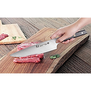 Cangshan TC Series 1020908 Swedish 14C28N Steel Forged 8-Inch Chef Knife and Wood Sheath Set