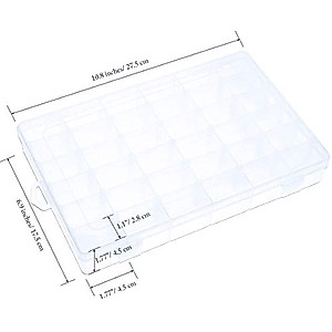 Onwon 100 Pieces Embroidery Thread Cards Cross Stitch Floss Bobbins and 36 Grids Plastic Storage Box Transparent Container for Thread Organizer Holder Earrings, Jewelry Making Tool, Beads