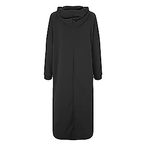 LKPJJFRG High Waist Smocked Flowy Tiered Mixi Dress Layered Empire Waist Tunic Dress Tie Waist Slim Fit Slit Maxi Dress Black