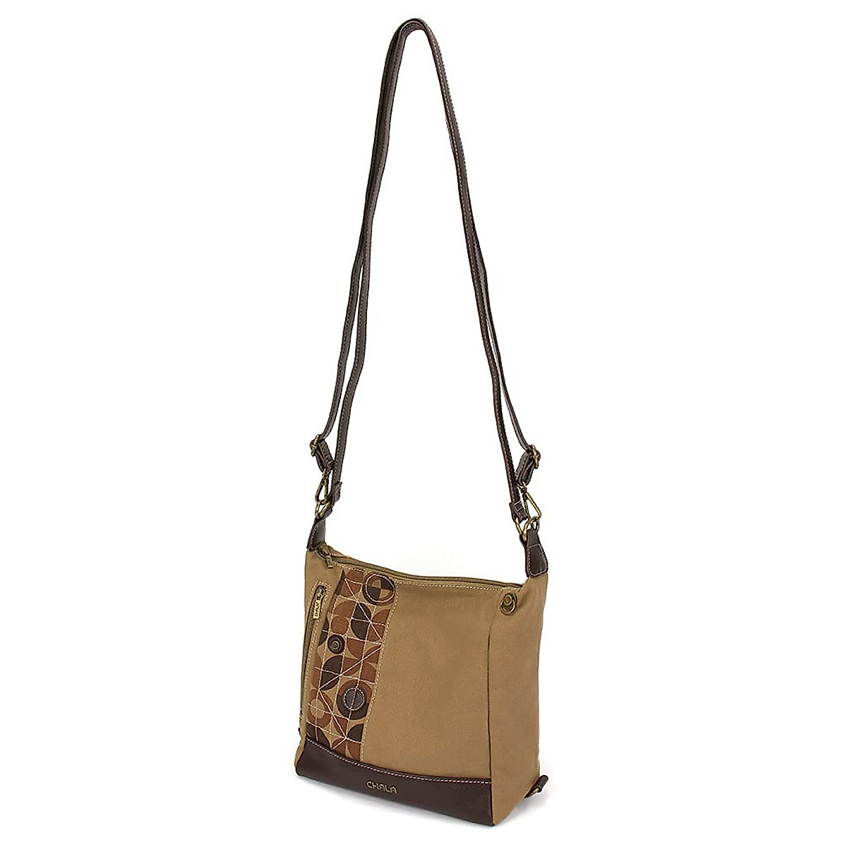 CHALA Retro Convertible Purse - Metal Feather - Olive