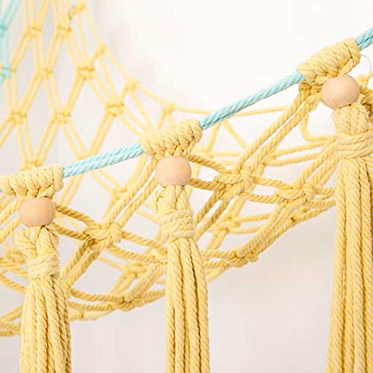 Stuffed Animal Net or Hammock Hanging- Macrame Toy Hammock Stuff Animals Storage Large Corner Plush Toys Net Holder for Boho Nursery, Playroom, Kids Bedroom Organizer