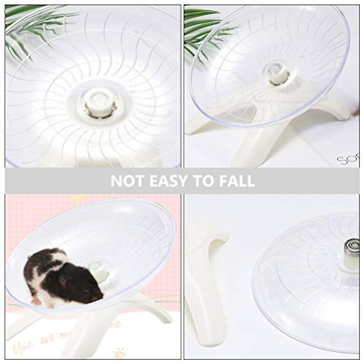 POPETPOP Hamster Pet Flying Saucer Exercise Wheel Toy Spinner for Gerbil Rat Chinchillas Guinea Pig Squirrel Small Animal