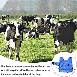 TEHAUX Goat Blanket, Sheep Blanket Livestock Shelter Windproof Goat Coat Warmming Thickened Calf Blanket for Calf Goat Horse Sheep - 108 * 85cm/42.44 * 33.41inch (Random Color)