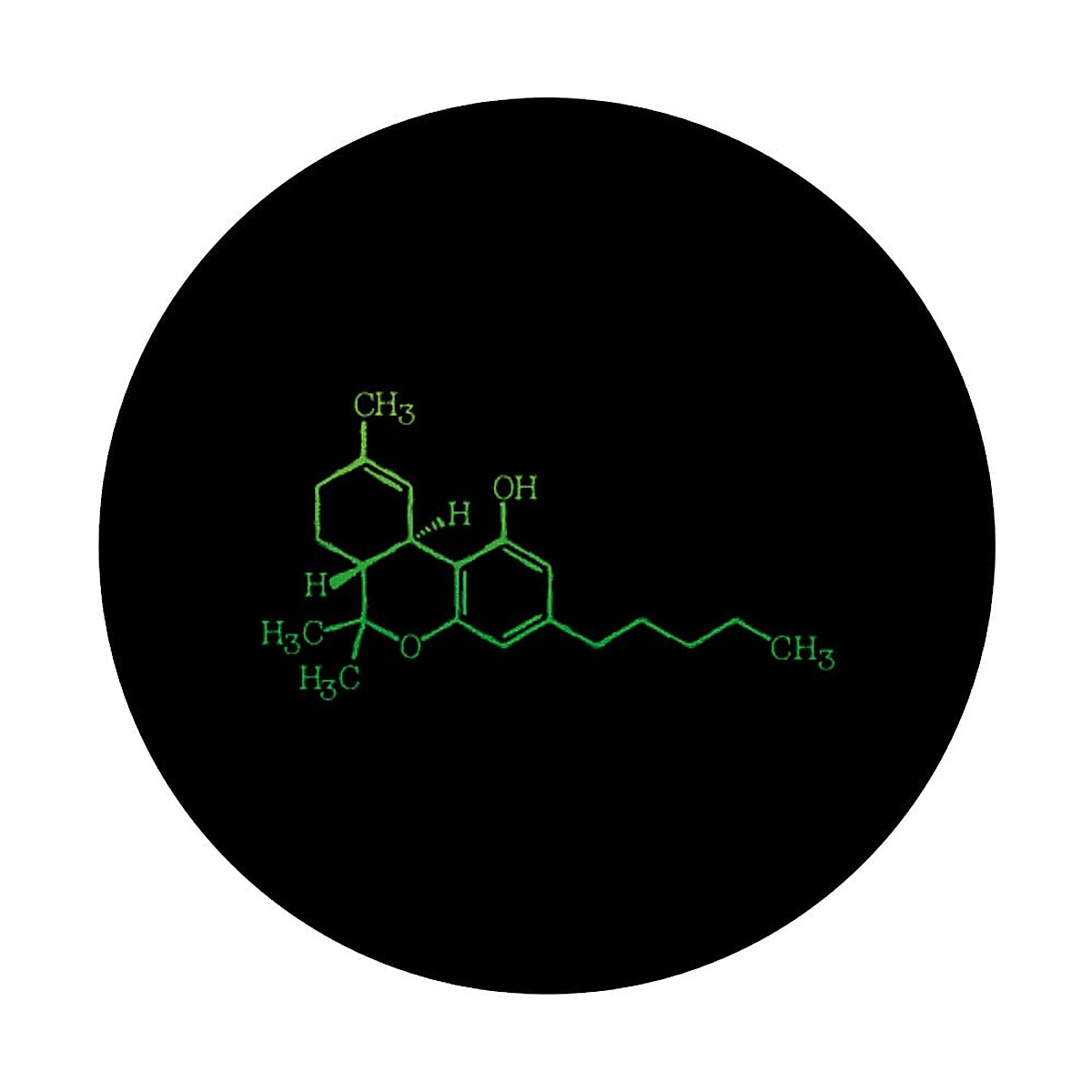 THC Cannabis Marijuana Medicine Chemical Formula PopSockets Standard PopGrip