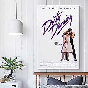 Movie Poster Dirty Dancing Movie Poster Romantic Dance Movie Wall Prints Canvas Prints Wall Art Paintings Canvas Wall Decor Home Decor Living Room Decor Aesthetic 08x12inch(20x30cm) Unframe-Style