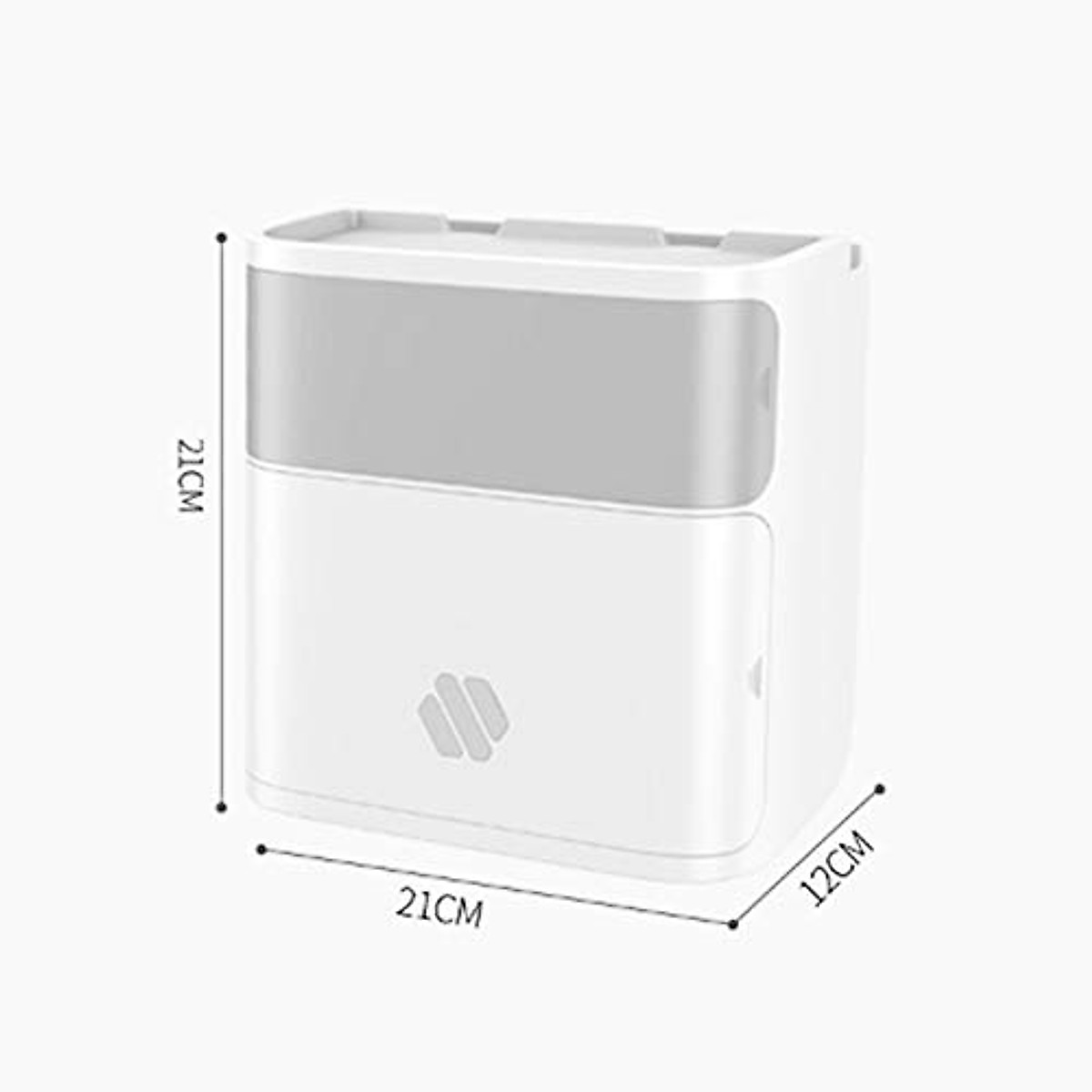 FURLOU Toilet Paper Roll Holder,Double Layer Tissue Rolls Stand Dispenser,with Mobile Phone Holder Wall Mounted Self Adhesive Waterproof Dustproof,Bathroom,Living Room, Kitchen Racks