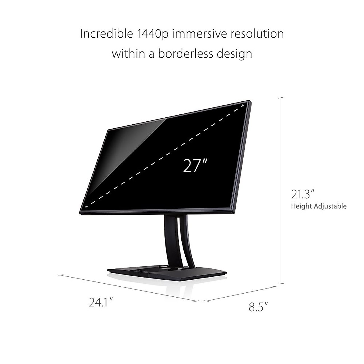 ViewSonic VP2768 PRO 27" 1440p Monitor with 100% sRGB Rec 709 14-bit 3D LUT and Color Calibration for Photography and Graphic Design