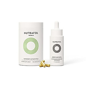 Nutrafol Women's Hair Growth Supplement & Growth Activator Duo | Ages 18-44 | Clinically Proven for Visibly Thicker & Stronger Hair | Dermatologist Recommended | 1 Month Supply