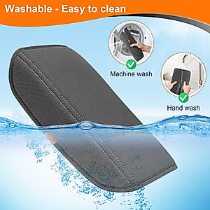 BEYOURD Armrest Cover fit for Tesla Model 3 Model Y, Soft Cloth Center Console Cover, Washable Armrest Box Cover, Non Slip Middle Console Protector Pad, Grey