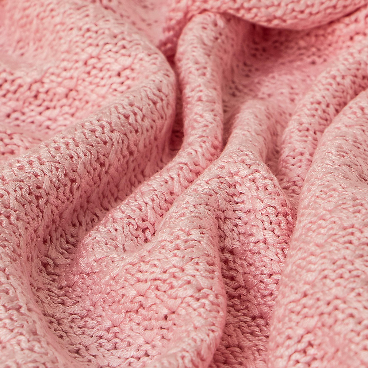 NTBAY Cooling Baby Blanket - Cable Knit Toddler Blanket - Rayon Derived from Bamboo, Soft and Breathable 30x40 Blanket, 30x40 Inches, Pink