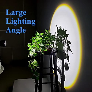 FALOVE Solar Spot Lights Outdoor, IP67 Waterproof Solar Powered Outdoor Lights Sunset Projection Lamp, 2 Modes Solar Landscape Lights Wall/in Ground Light Auto On/Off for Yard Garden Tree Flag