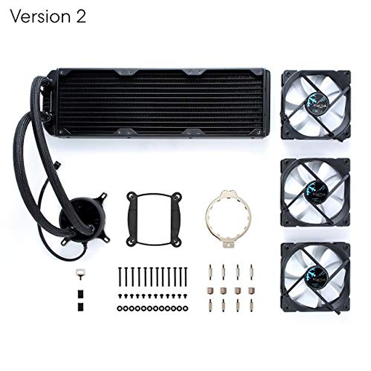 Fractal Design Celsius S36-360 mm Radiator - Silent Liquid CPU Cooler - PWM - Intelligent Controls - 3X Fractal Design Dynamic X2 PWM GP-12 120Mm Silent Fans Included - 1/4" Fitting - Black
