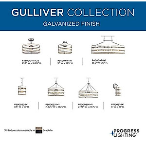 Gulliver Collection 4-Light Coastal Pendant Light Galvanized