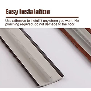 VREOX Wood Grain Carpet Edge Transition Strips/Trim Strips，Reducer Flute Between for Uneven Floors，Laminate Flooring Threshold Covering Strips (Color : Red)