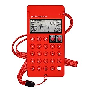 teenage engineering CA-X silicon pro-case for pocket operators with built-in battery protection and anti-slip feet (red)