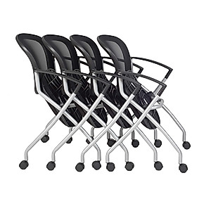 Regency Cadence Nesting Chair (4 Pack), Black
