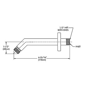 Speakman Neo S-2540 Shower Arm and Flange, 7", Polished Chrome