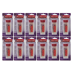 The Doctor's BrushPicks Interdental Toothpicks | Helps Fight Gingivitis | 120 Picks | Pack of 12