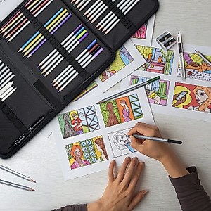 Bellofy 72 Pack Drawing Kit with 100 Sheets Drawing Pad | Art Supplies for Adults, Beginners & Kids | Art Set with All Necessary Drawing Supplies | Drawing kit for Kids 9-12 for Girls & Boys