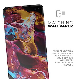 DesignSkinz Liquid Abstract Paint V33 Protective Vinyl Decal Wrap Skin Cover Compatible with The Samsung Galaxy S20 (Screen Trim & Back Glass Skin)