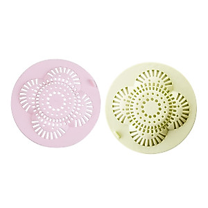 Veemoon 6pcs Floor Drain Cover Hair Filters Food Debris Filter Bathtub Stopper Kitchen Sinkroom Bathtub Plug Filter Sink Filters Sink Strainer Kitchen Sink Plug Earth Tones Blush Pink