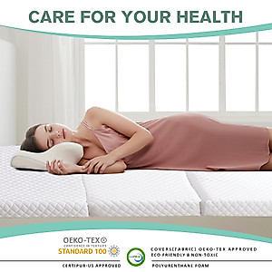 jela Foldable Mattress Trifold Mattress Full Size, Waterproof Folding Mattress Memory Foam 53＂x75＂x4＂, 4 inch Waterproof Floor Bed with Storage Bag, tri Folding Mattress for Guest Bed, RV, Camping