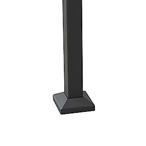 Sunjoy 5 x 8 ft Grill Gazebo with Double Tiered Canopy Roof, Black Steel Frame Grill Gazebo for Outdoor, Patio, Garden, and Backyard Activities, Khaki