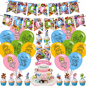 Thwae Party Favors for Muppet Babies Party Supplies Junior Muppet Babies Party Supplies Muppet Babies Birthday Decorations Balloons Banners Cake Toppers Cupcake Toppers for Children