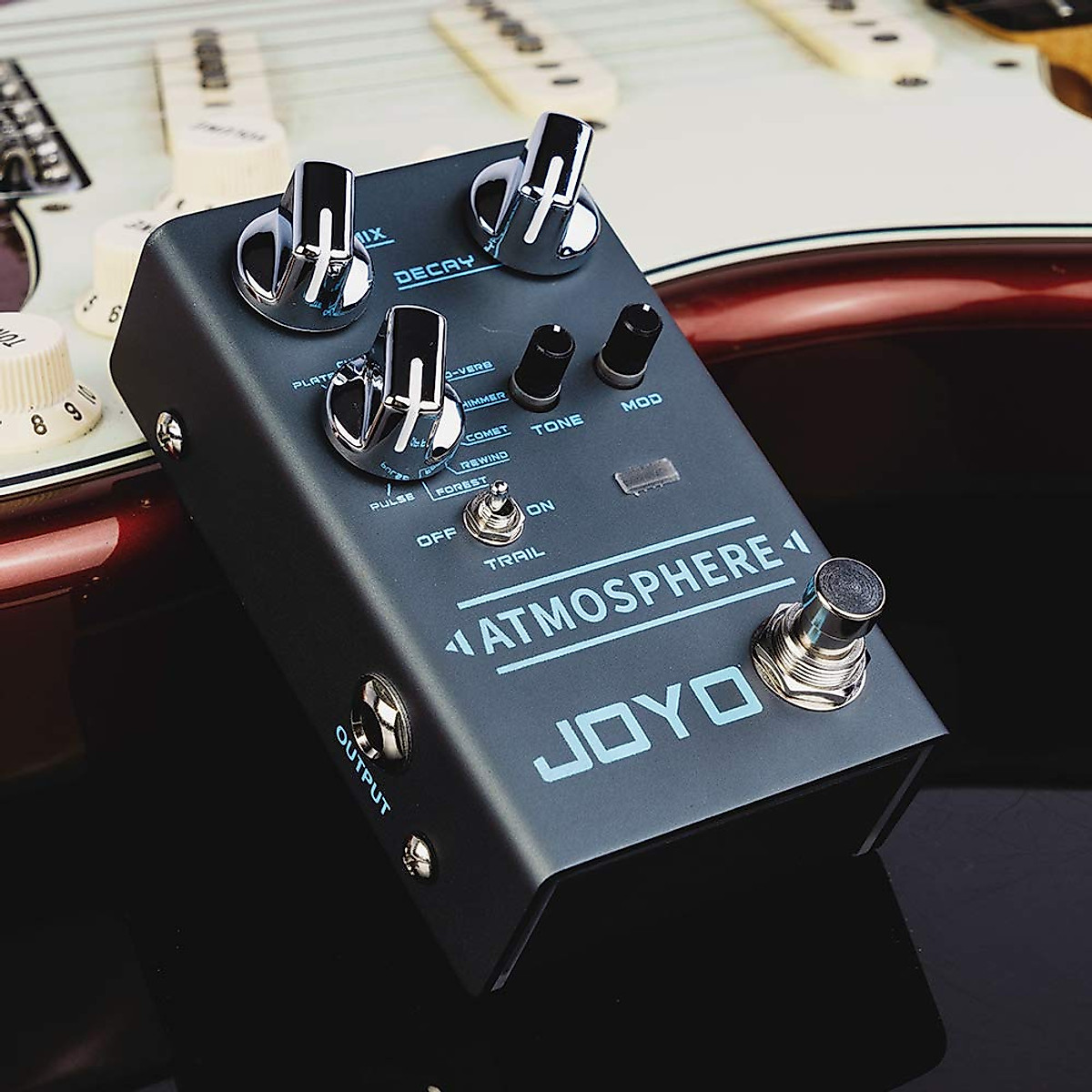 JOYO D-SEED-II Multi Stereo Delay Pedal Bundle with R-14 Atmosphere R Series Reverb Modulation Pedal for Electric Guitar