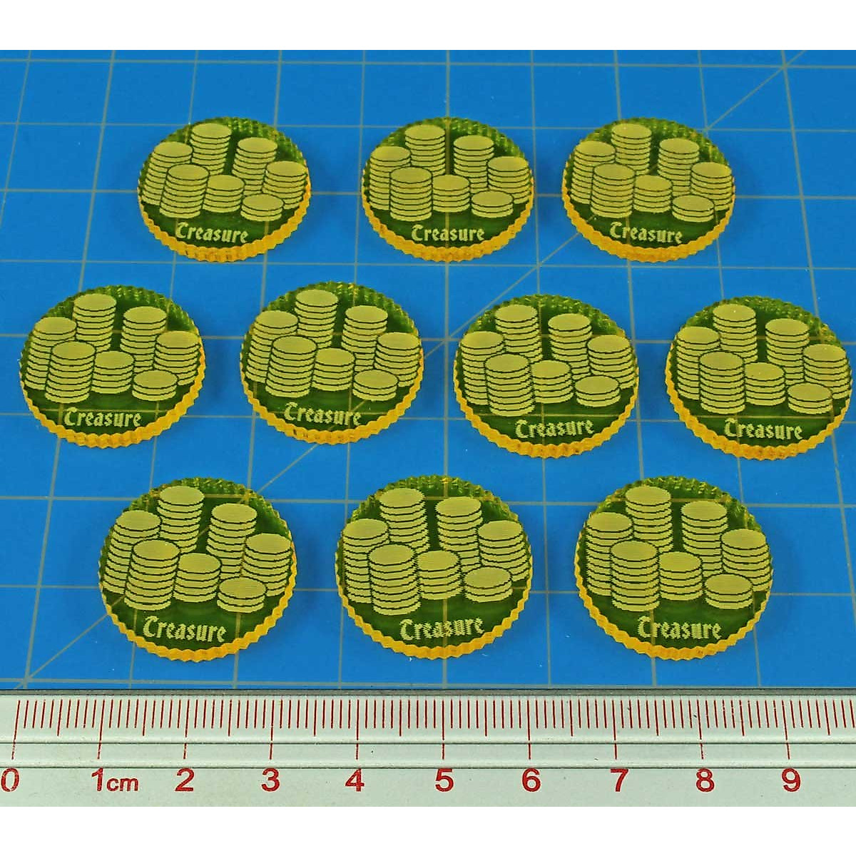 LITKO Treasure Tokens | Compatible with Frostgrave | Transparent Yellow (10)