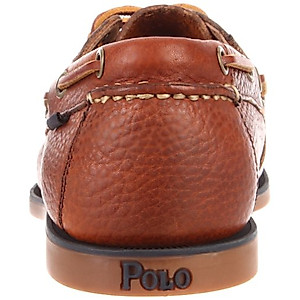 Polo Ralph Lauren mens Bienne loafers shoes, Tan Tumbled Leather, 10 US