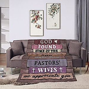 BUUGVIIL Pastor's Wife Appreciation Gifts Religious Gifts for Pastors Wife Throw Blankets for Couch Sofa Bed Warm Gifts 50*60 in