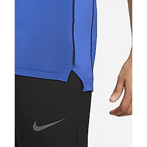 Nike Pro Dri-Fit Men's Slim Fit Sleeveless Top (as1, Alpha, l, Regular, Regular, Game Royal/Black/Black)