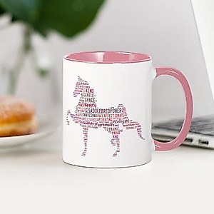 CafePress Saddlebred Art In Pink Mugs Ceramic Coffee Mug, Tea Cup 11 oz